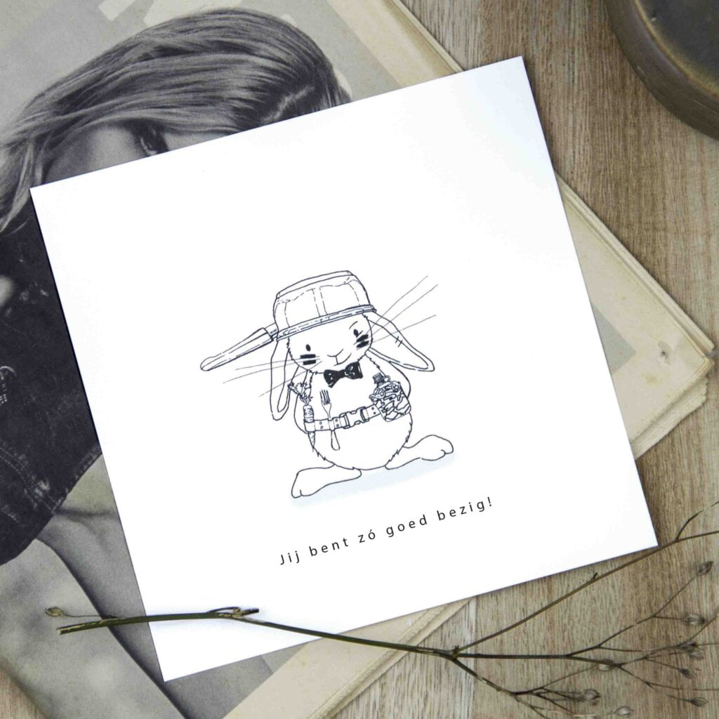 Kaart Jij bent zó goed bezig! | Bunny Sweets
